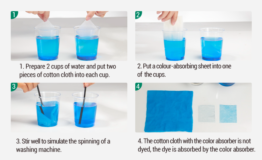 Fabric color laundry grabber catcher sheets - cleansingsheets